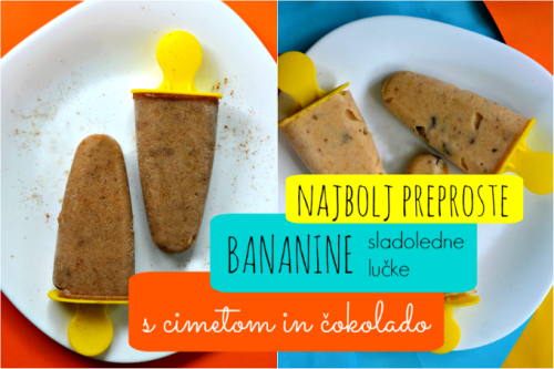 Preproste Bananine Sladoledne Lučke s Cimetom in Čokolado – Navihančki